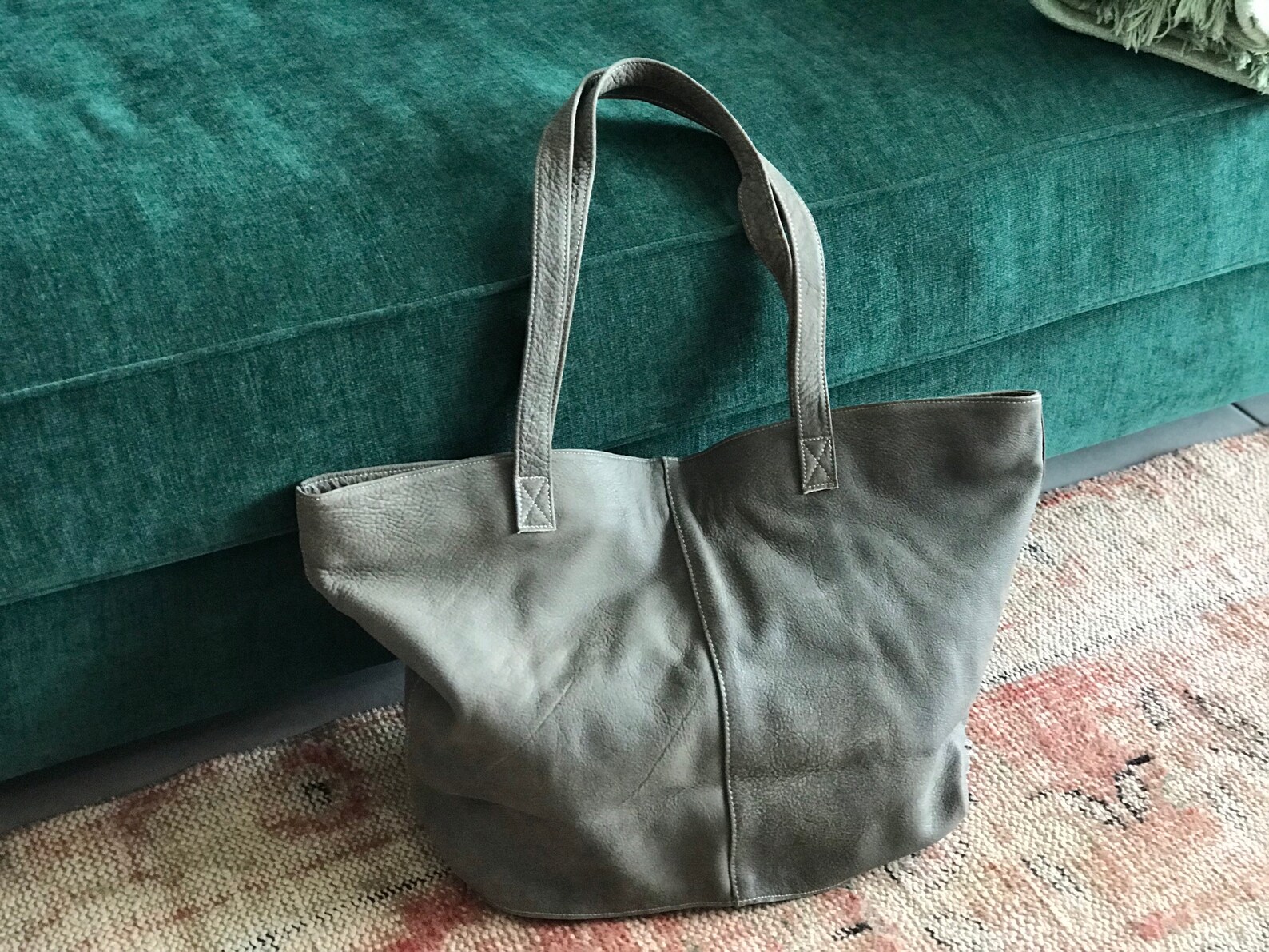 Extra Large Leather Tote Bag Extra Large Leather Shopper Handbag Women ...