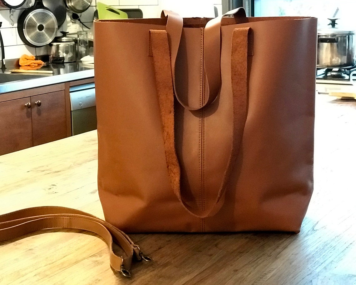 Camel Leather Tote Bag Camel Leather Bag Vegan Camel Tote - Etsy