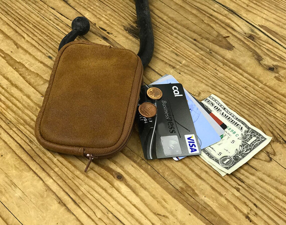 Small Wallet Coin Purse Credit Card Case Pouch Mens Coin - Etsy