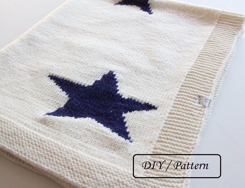 Baby Blanket PATTERN / Knit Baby Blanket PATTERN / Star | Etsy