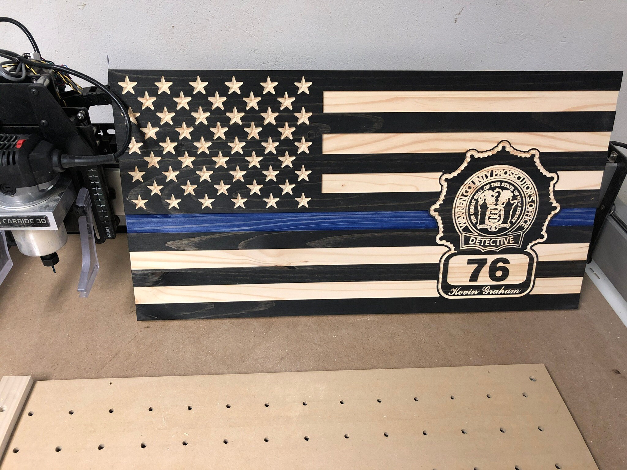 Custom Badge Thin Blue Line Flag - Etsy