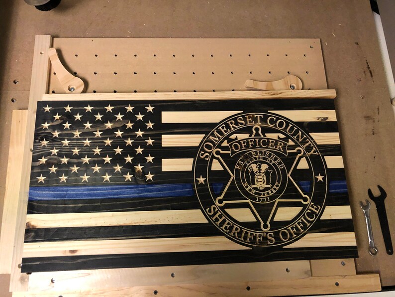 Custom Badge Thin Blue Line Flag - Etsy