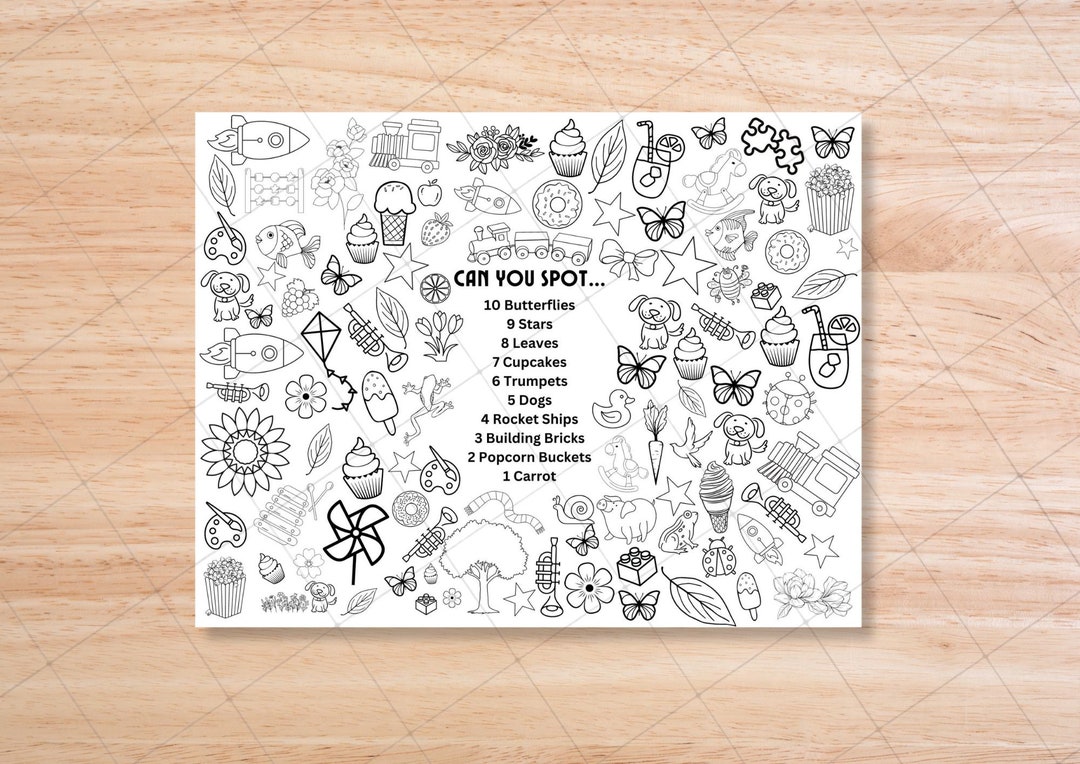 Can You Spot... Placemat - Printable Coloring and Activity Sheet for ...