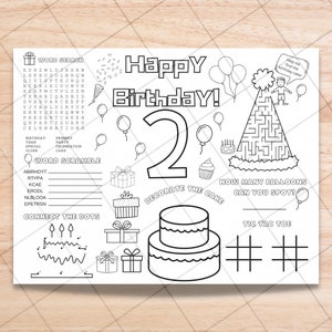 2nd Birthday two Groovy Coloring Sheet Activity - Etsy