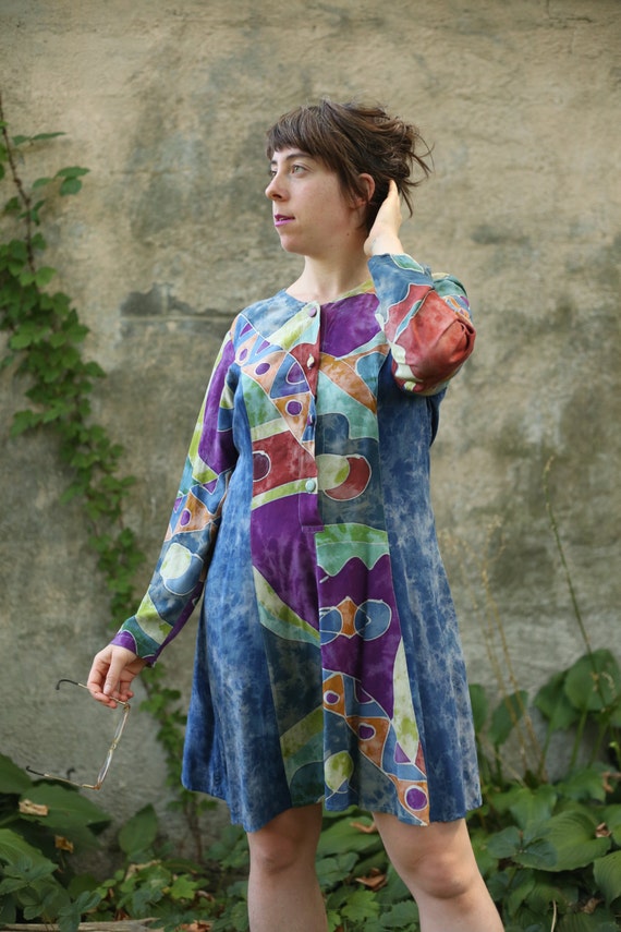 Pop Art Print Dress - Gem