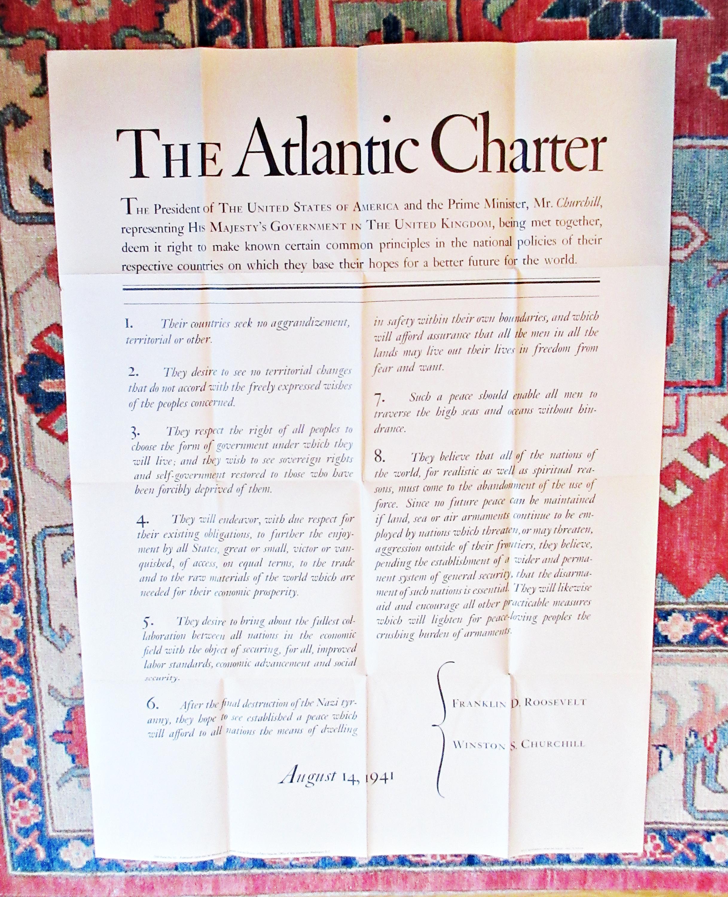 Original 1943- Issued WW2 Poster for the Atlantic Charter : 28.5 X40 ...