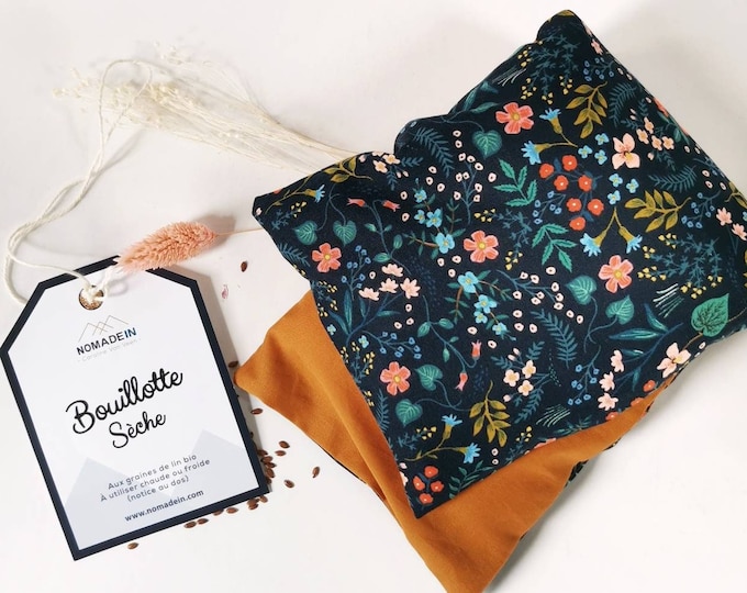 Dry Hot Water Bottle With Organic Flax Seeds Removable Hot or Cold ...