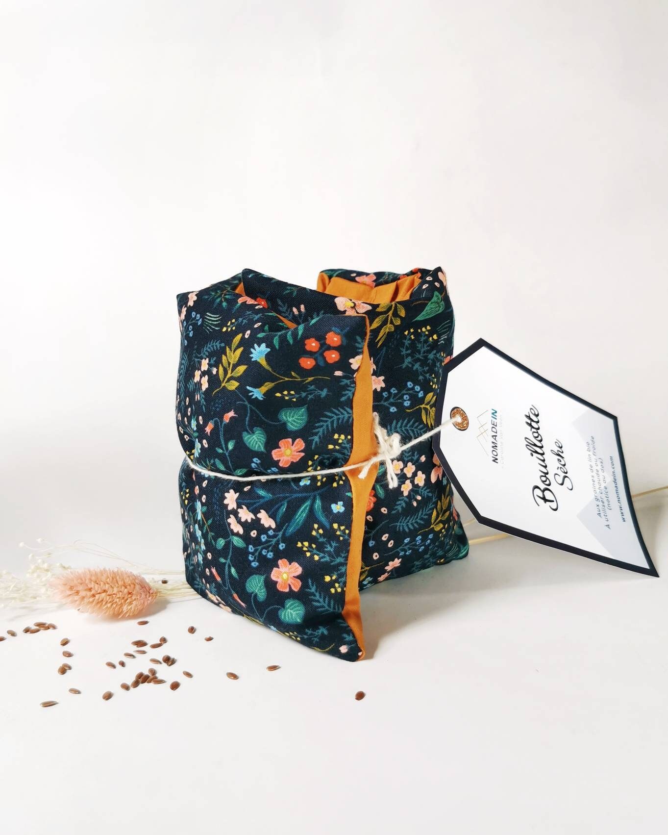 Organic flaxseed dry bottle hot or cold removable compress | Etsy