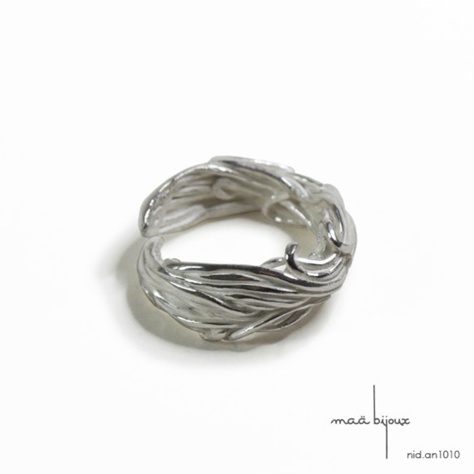 Sterling Silver Tangled Ring, Unique Adjustable Ring, Tangled and ...