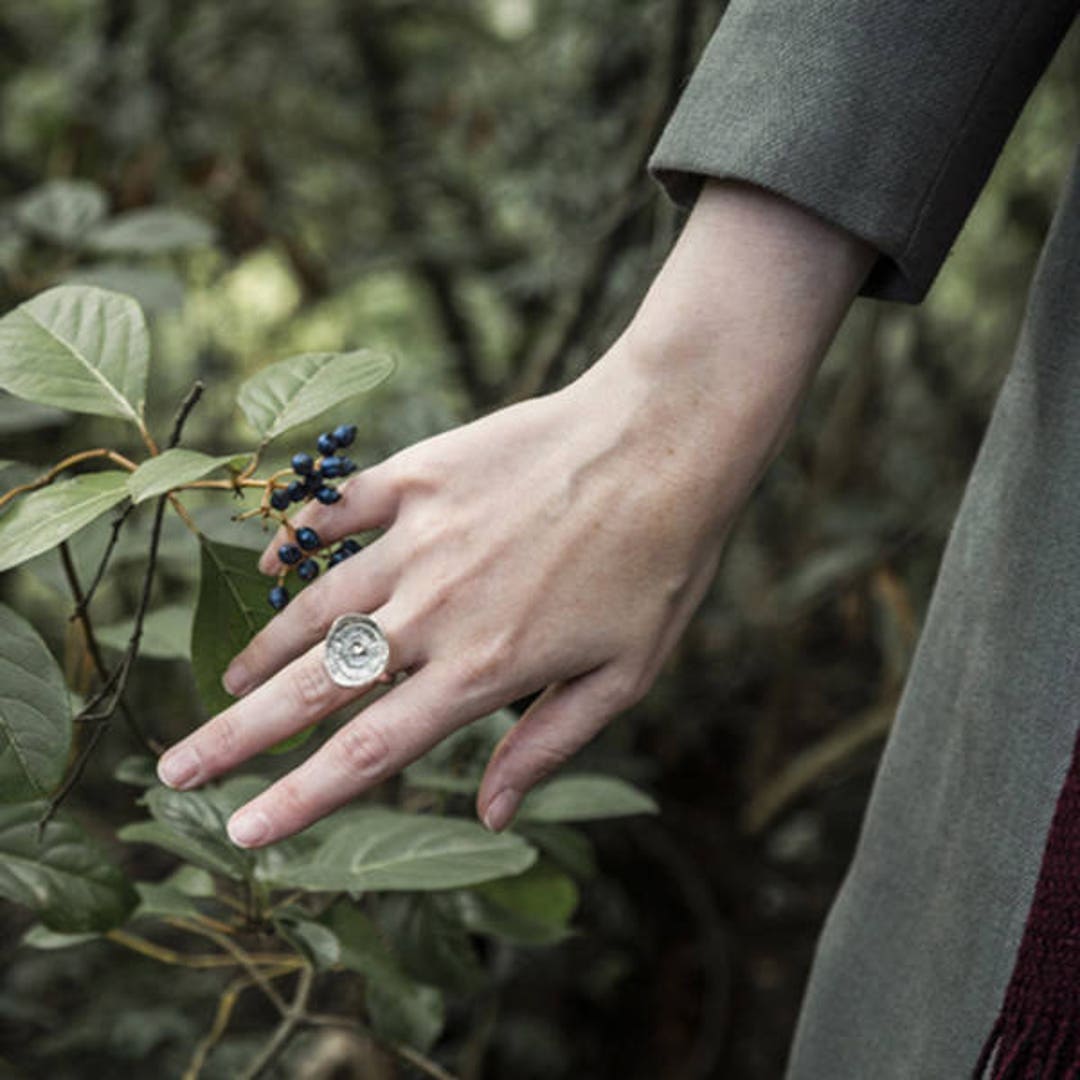 Open Adjustable Ring in Sterling Silver Cocktail Ring - Etsy