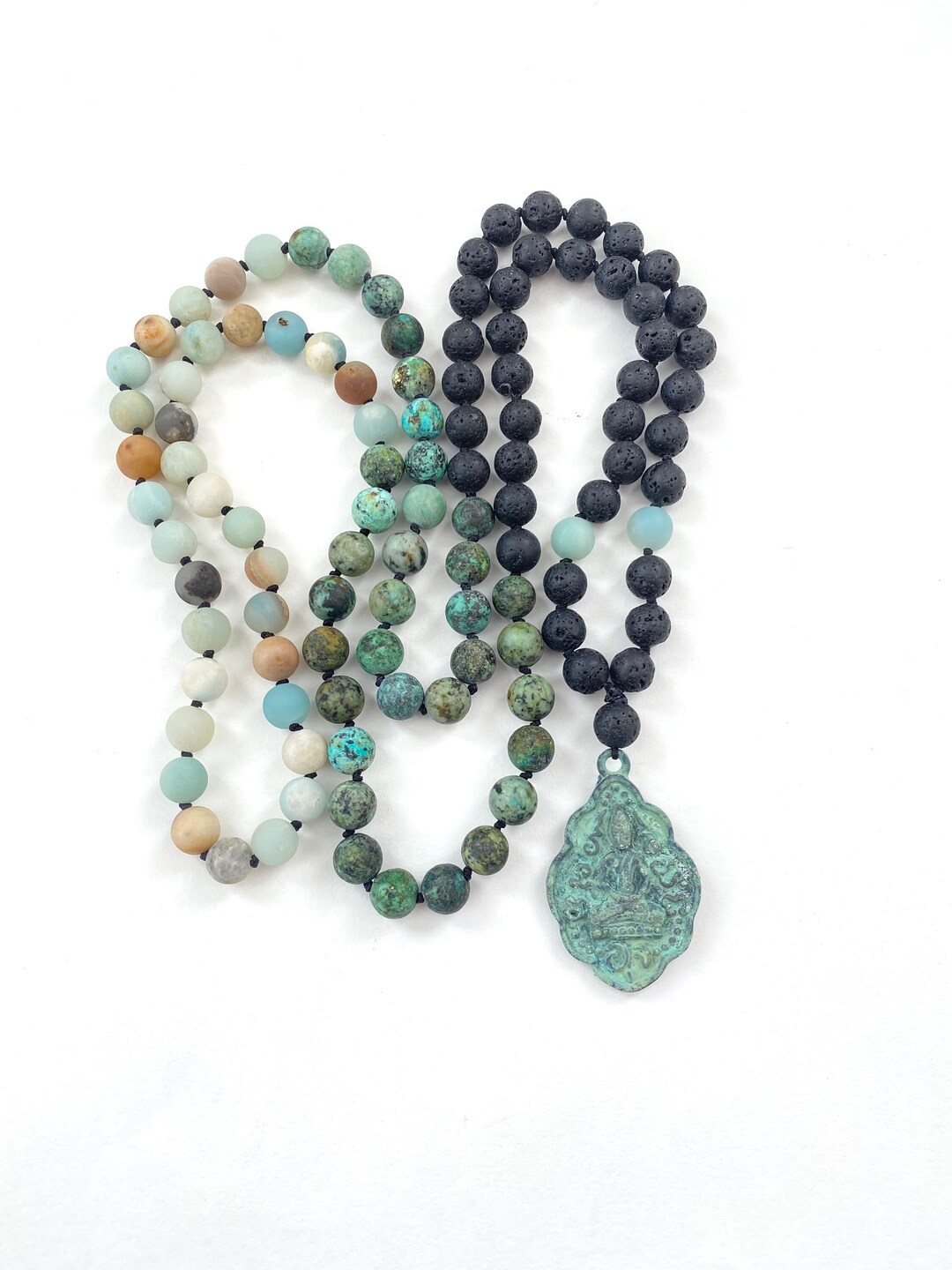 Find Your Intended Purpose Mala Mala Bead Necklace African Turquoise ...