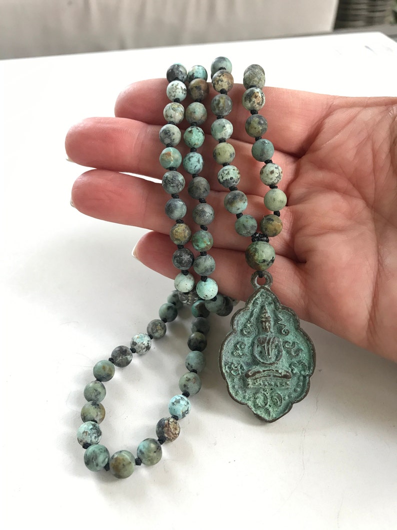 Positive Change Mala African Turquoise Mala Beads Buddha - Etsy