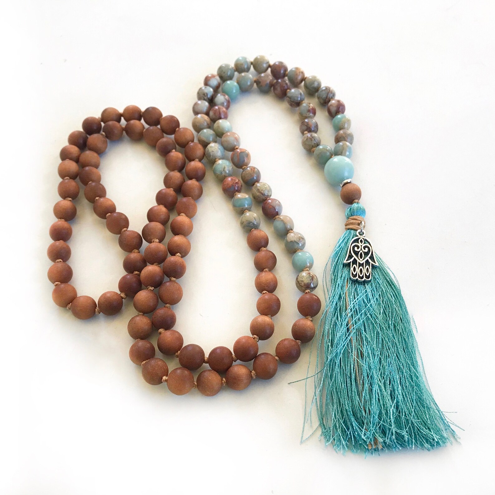 Positive Vibrations Mala Sandalwood Mala Necklace African | Etsy