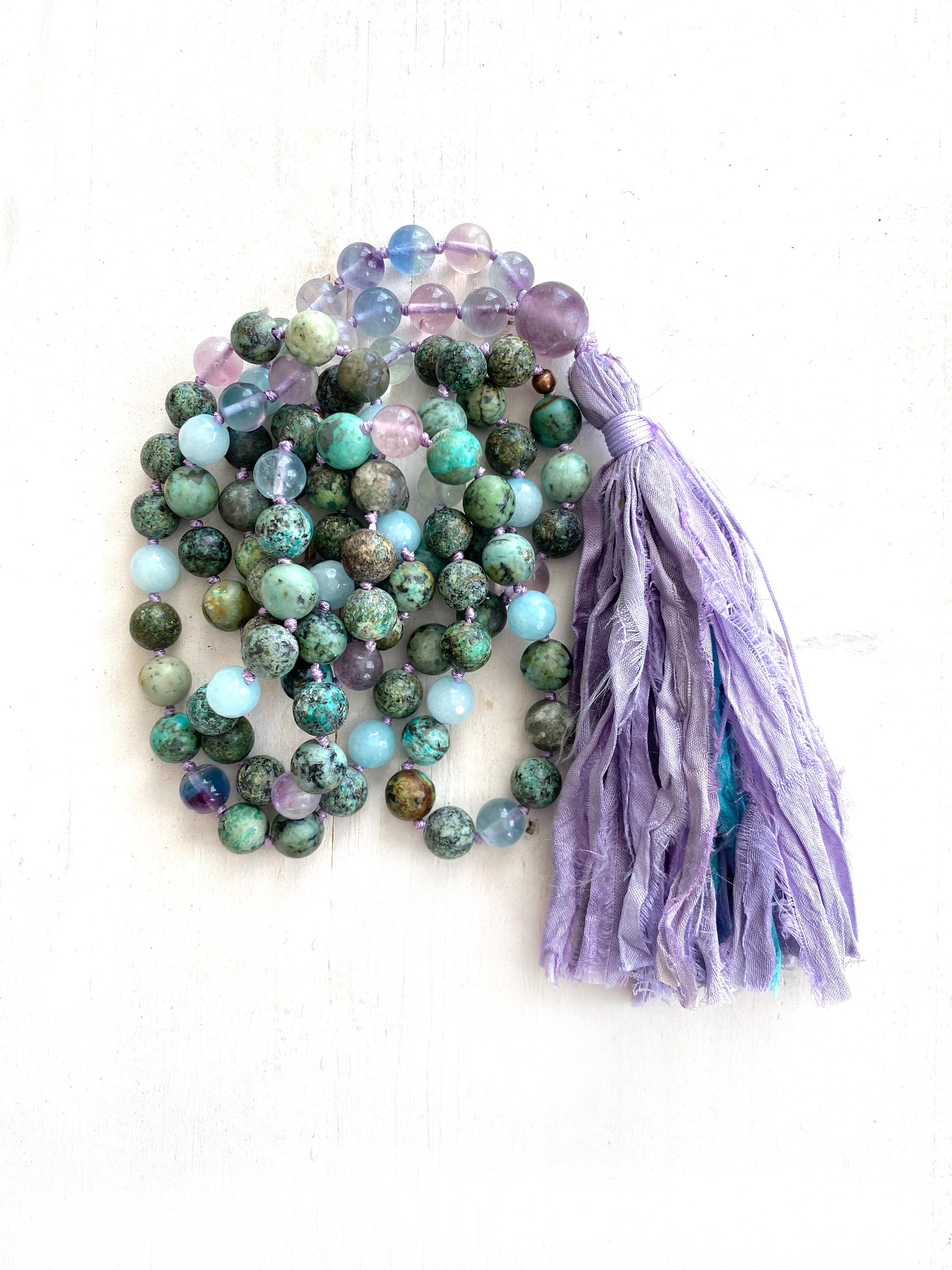 Harmonize Spiritual Energy Mala Beads - 108 Bead Mala Necklace ...