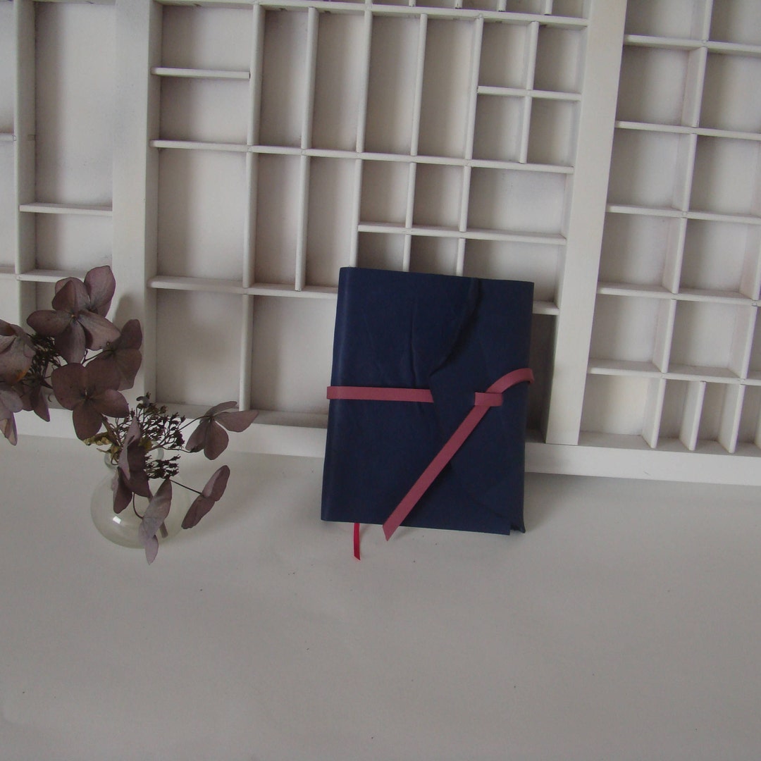 Blue Writing Book A6 With Pink Details Notebook Leather Marble Bracts ...