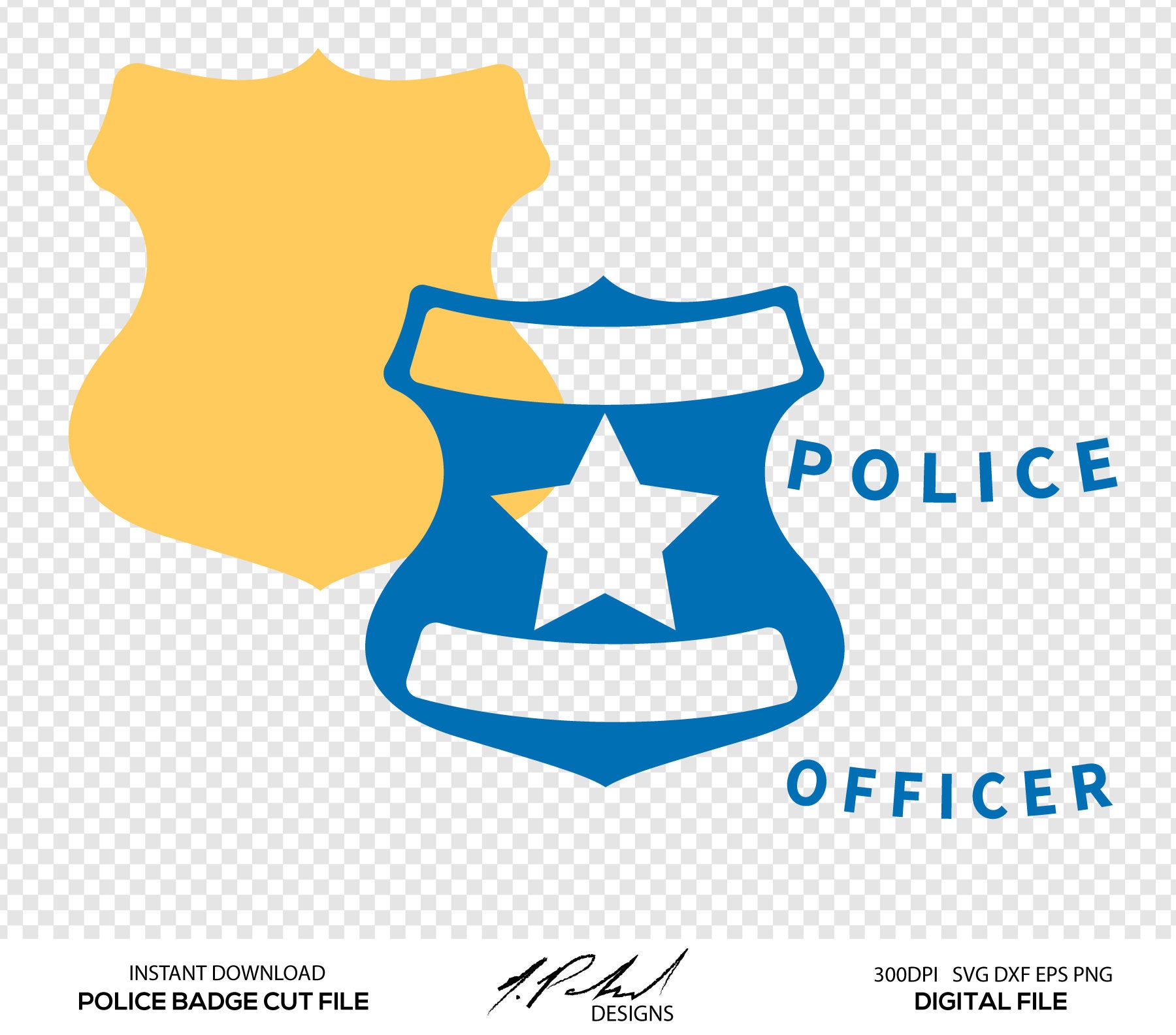Police Badge Digital Cut Files Digital Files Police Badge - Etsy