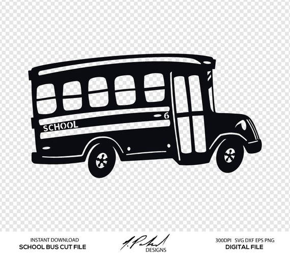 School Bus Cut File - Digital Files - School Bus SVG - School Bus DXF ...