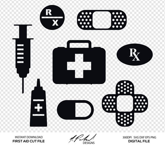 First Aid Digital Cut Files - Digital Files - First Aid SVG - First Aid ...