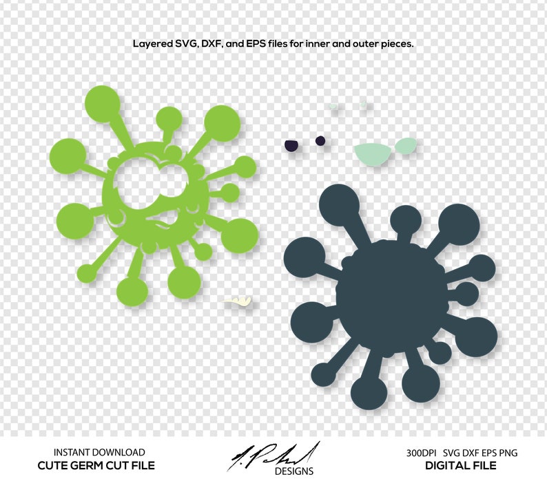 Cute Germ Digital Cut Files Digital Files Germ SVG Virus - Etsy