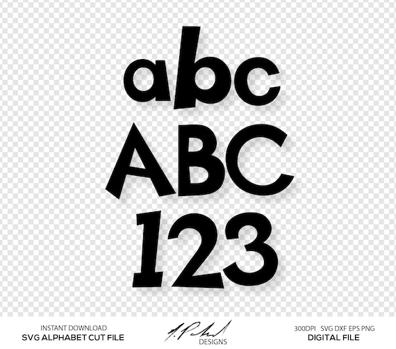 SVG Alphabet Digital Cut Files - Digital Files - Alphabet SVG ...