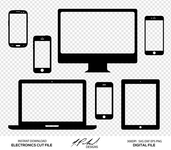 Electronics Digital Cut Files - Digital Files - Electronics SVG ...