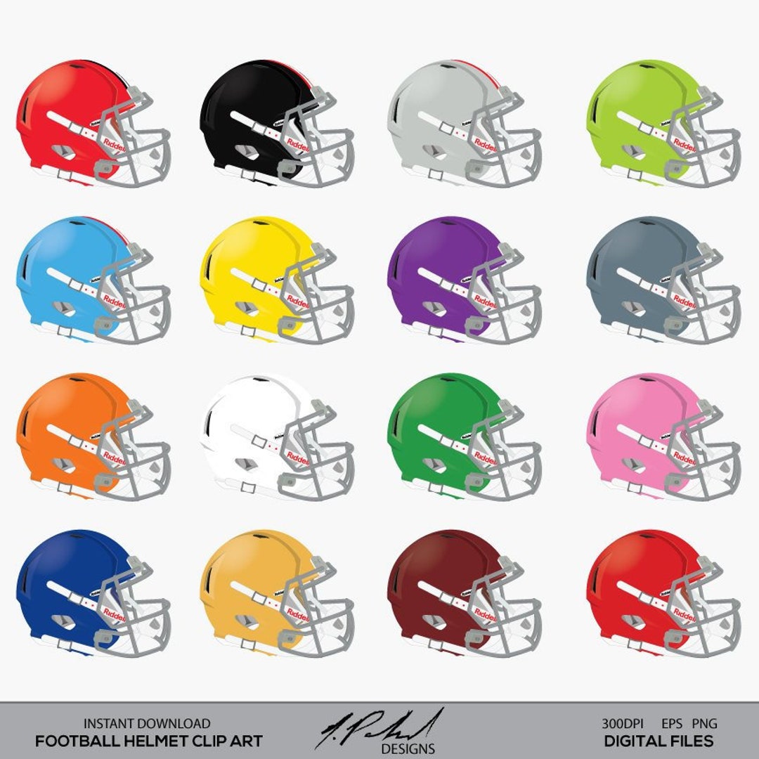 Football Helmet Clip Art Digital Files Football Clipart Football Helmet ...