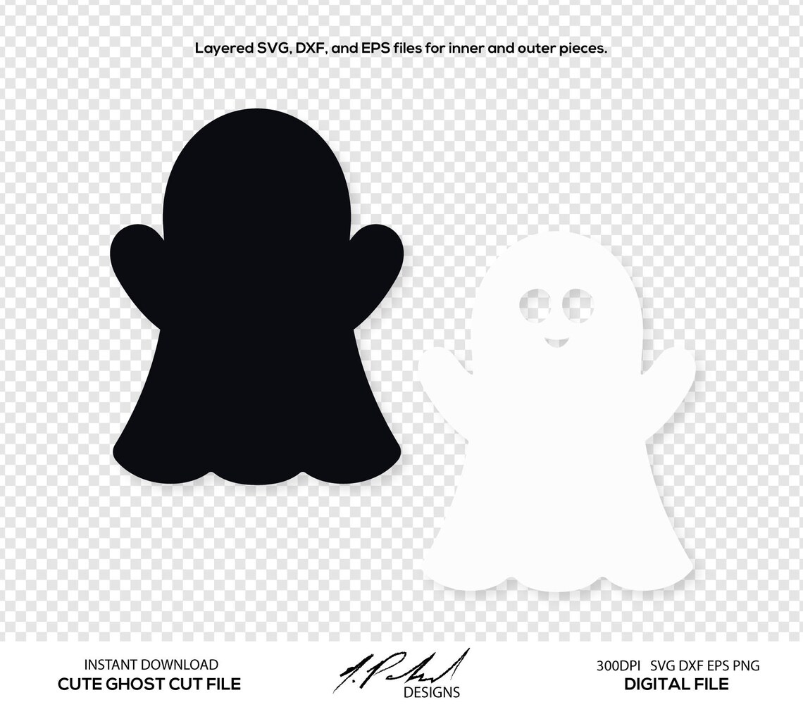 Cute Ghost Digital Cut Files Digital Files Ghost SVG - Etsy