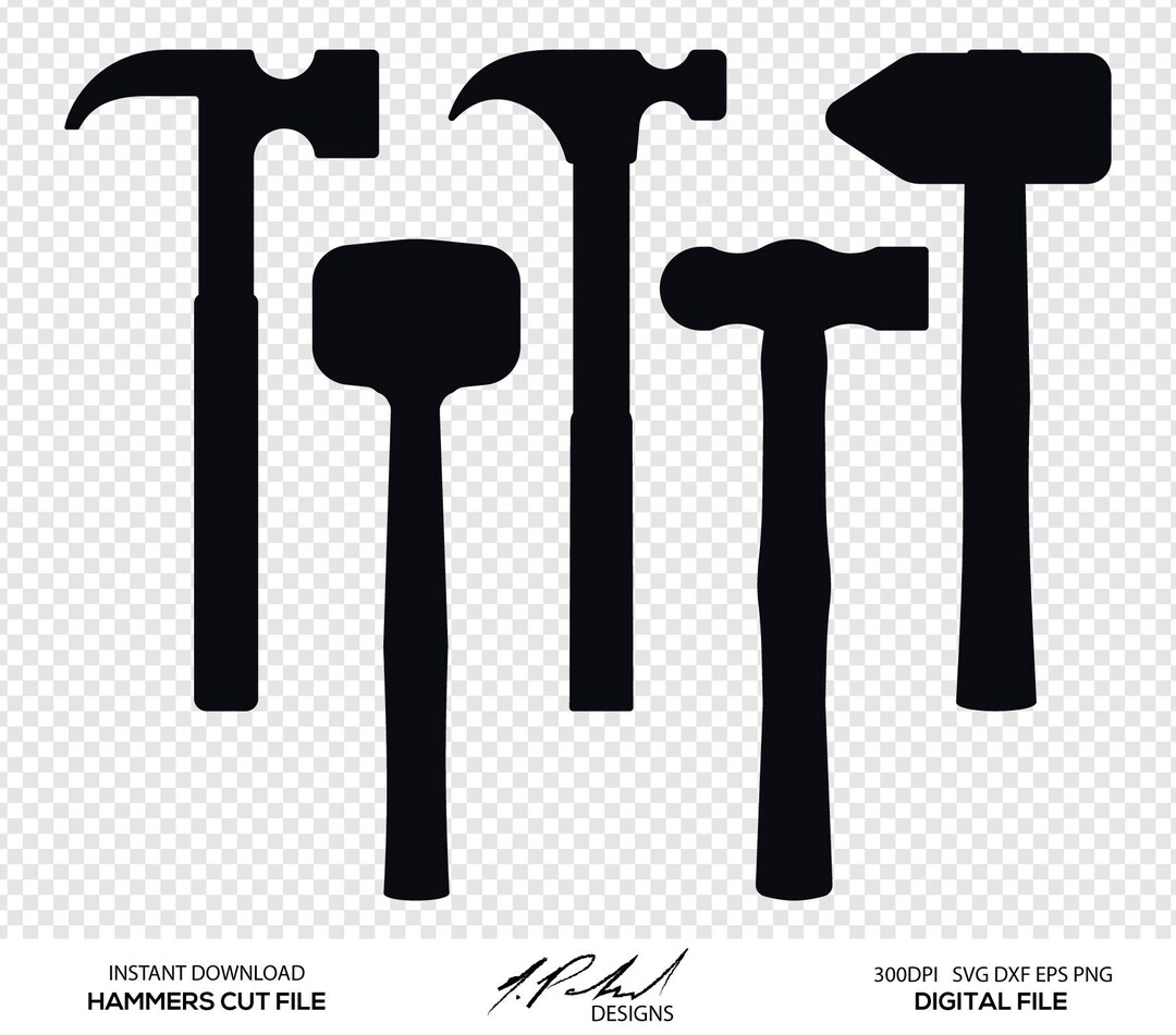 Hammer Digital Cut Files Digital Files Hammer SVG Hammer - Etsy