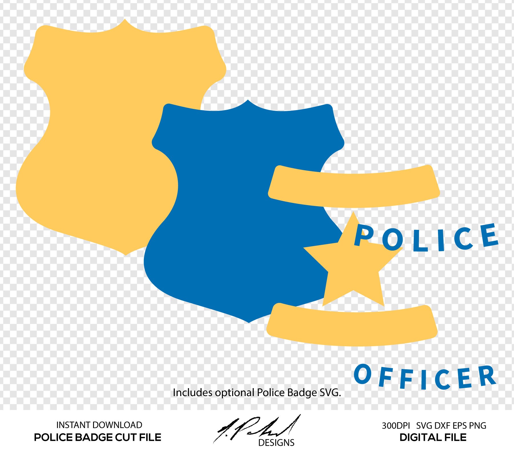Police Badge Digital Cut Files Digital Files Police Badge - Etsy