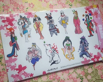 Okami Shiranui Sticker Solar Flare Sunset Extra Large 3.5 in X 3.7 in ...