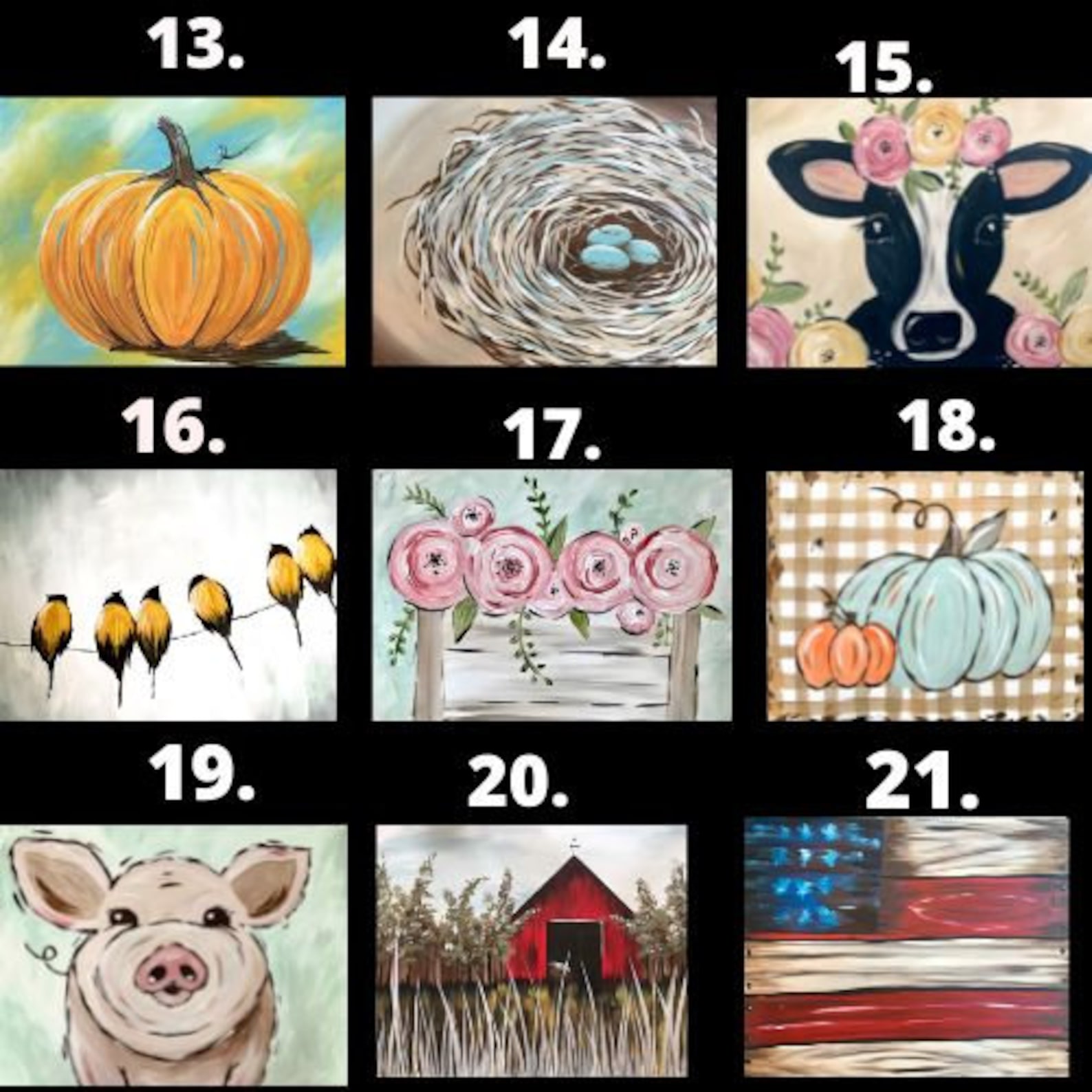 11x14 Canvas Kit Host a DIY Paint Party at Home Sip & Paint - Etsy