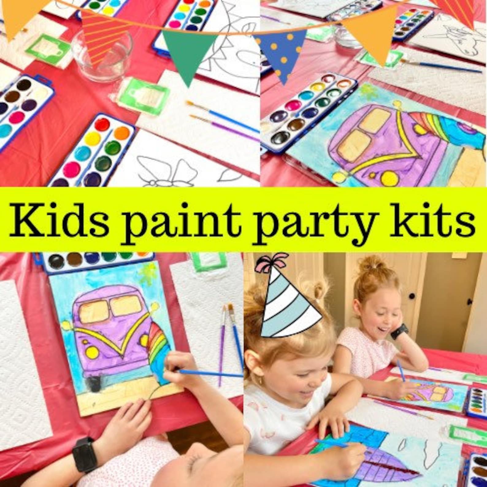 Kids Paint Party Kit!!! Includes Everything! Birthday Party Activity ...