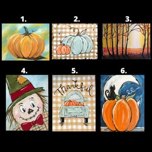 Fall Paint Party Kit. 11x14 Canvas! Host a DIY Paint Party at Home! Sip ...