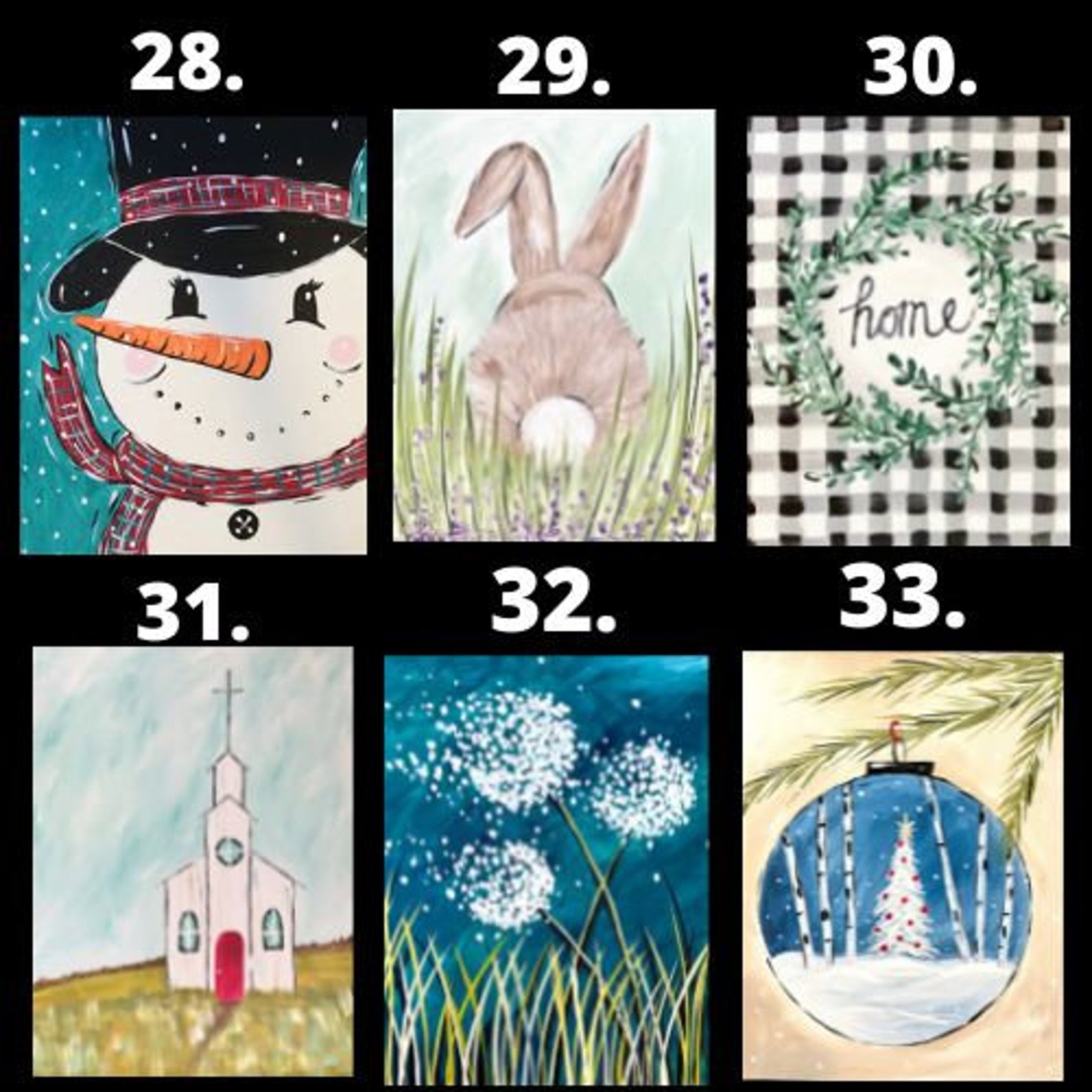 11x14 Canvas Kit Host a DIY Paint Party at Home Sip & Paint - Etsy
