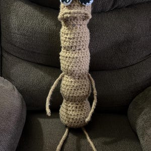Marcus the Worm Plushie - Posable Crochet Plush, Vrchat Character - Etsy