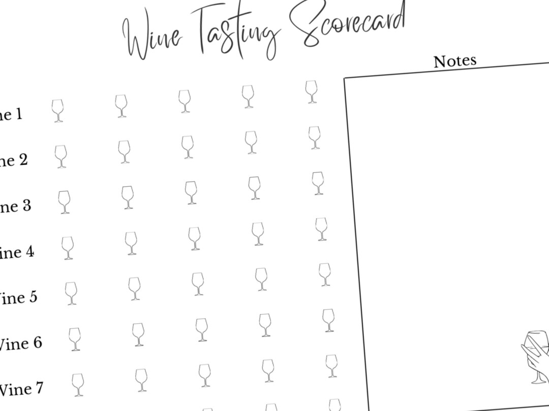 Printable Wine Party Scorecards - Fun & Easy Wine Tasting Game! - Etsy
