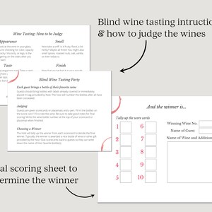 Blind Wine Tasting Kit - Printable Party Game for Any Occasion! - Etsy