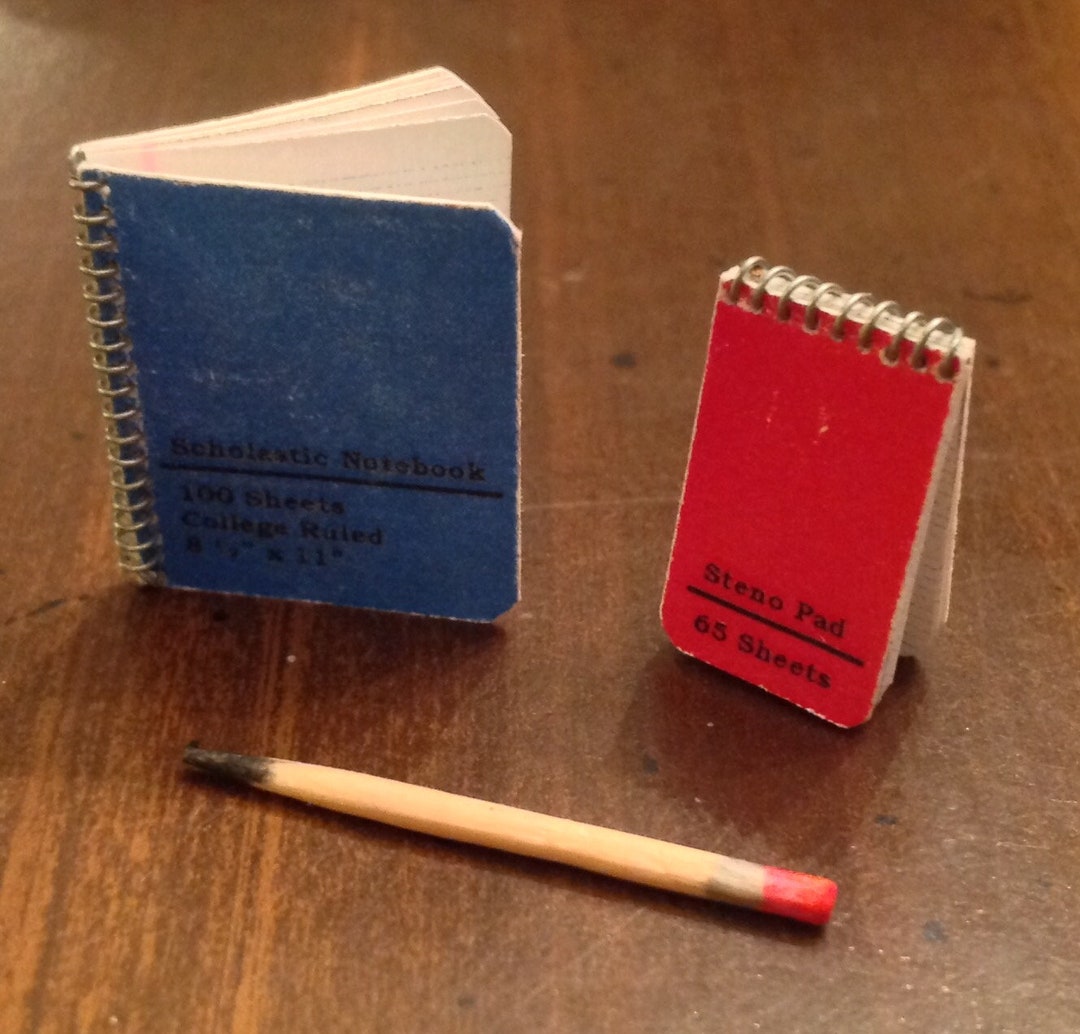 1:12 Miniature Dollhouse Notebooks - Etsy