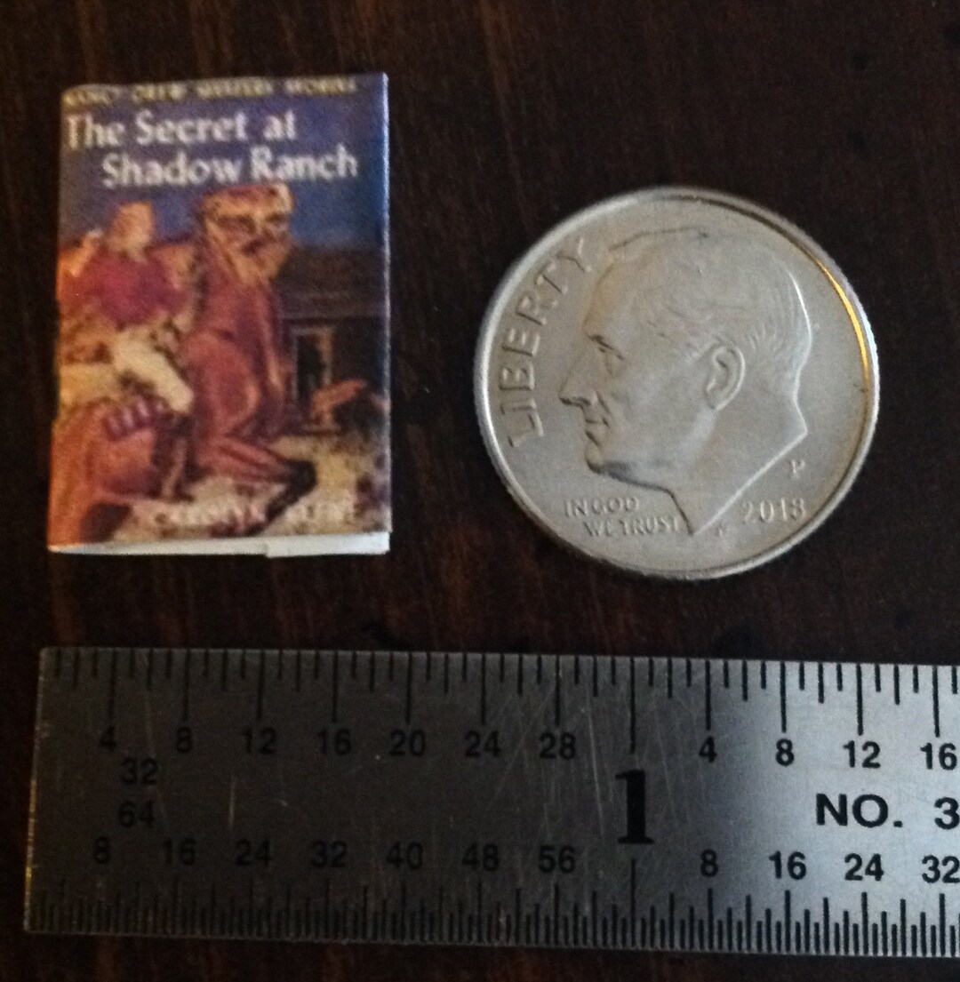 Nancy Drew, the Secret at Shadow Ranch, Dollhouse Miniature Book 1:12 ...