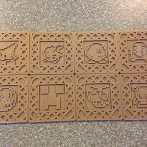 8-bit Video Game Coasters 3d Printed - Etsy