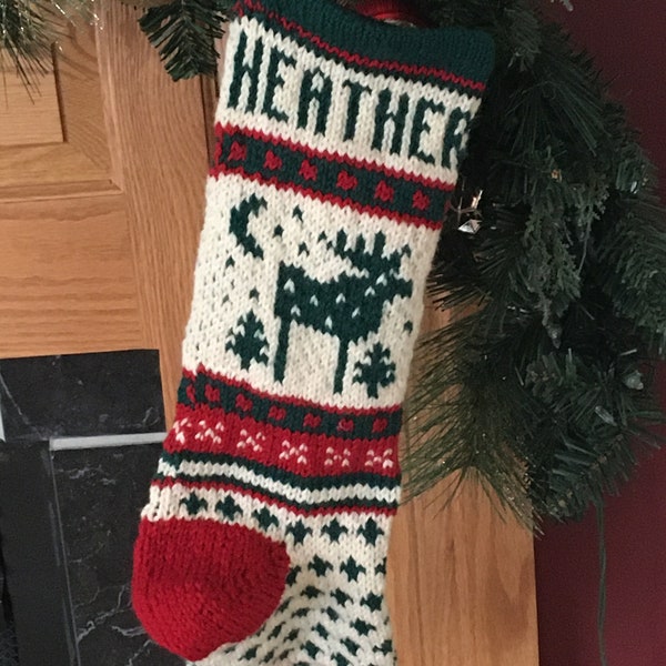 Moose Stocking - Etsy