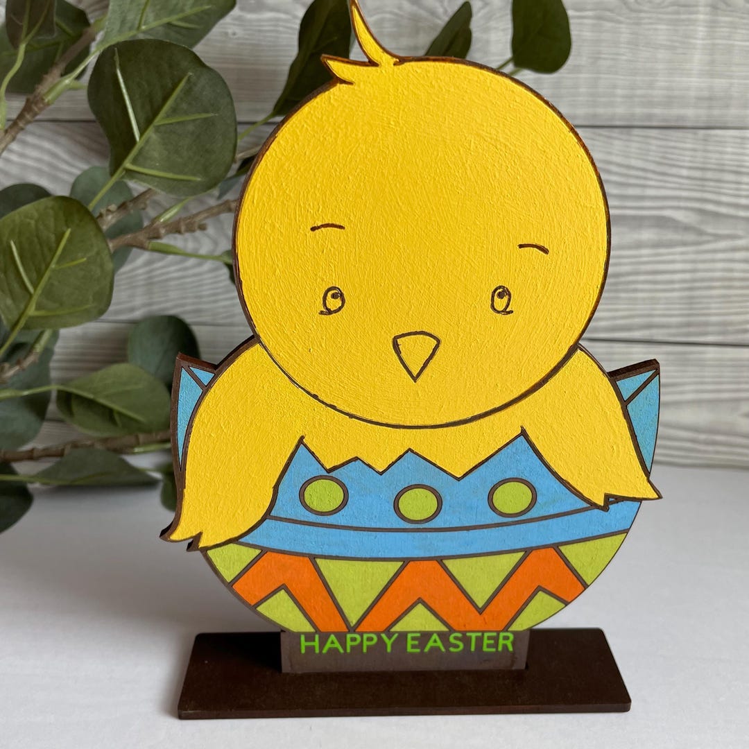 Easter Chick Wooden Sign, Spring Home Decor, Easter Decorations, Spring ...