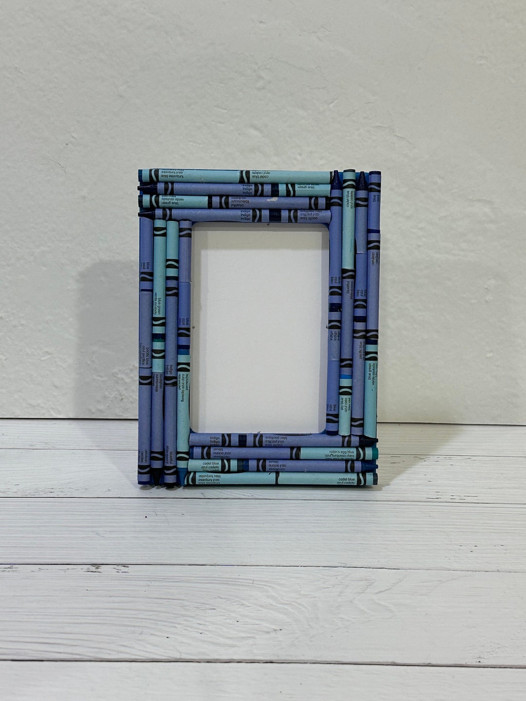 Cut Crayon Picture Frame, Blue Crayon Photo Frame, Teacher Appreciation ...