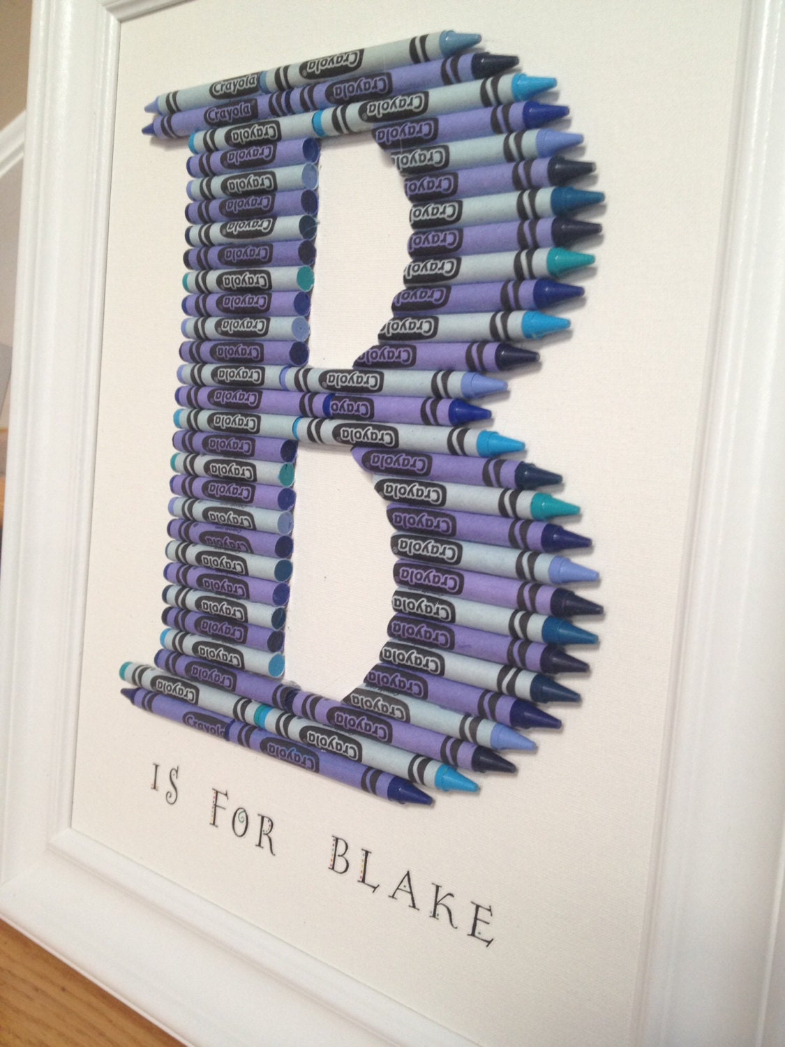 Custom Crayon Monogram Large - Etsy