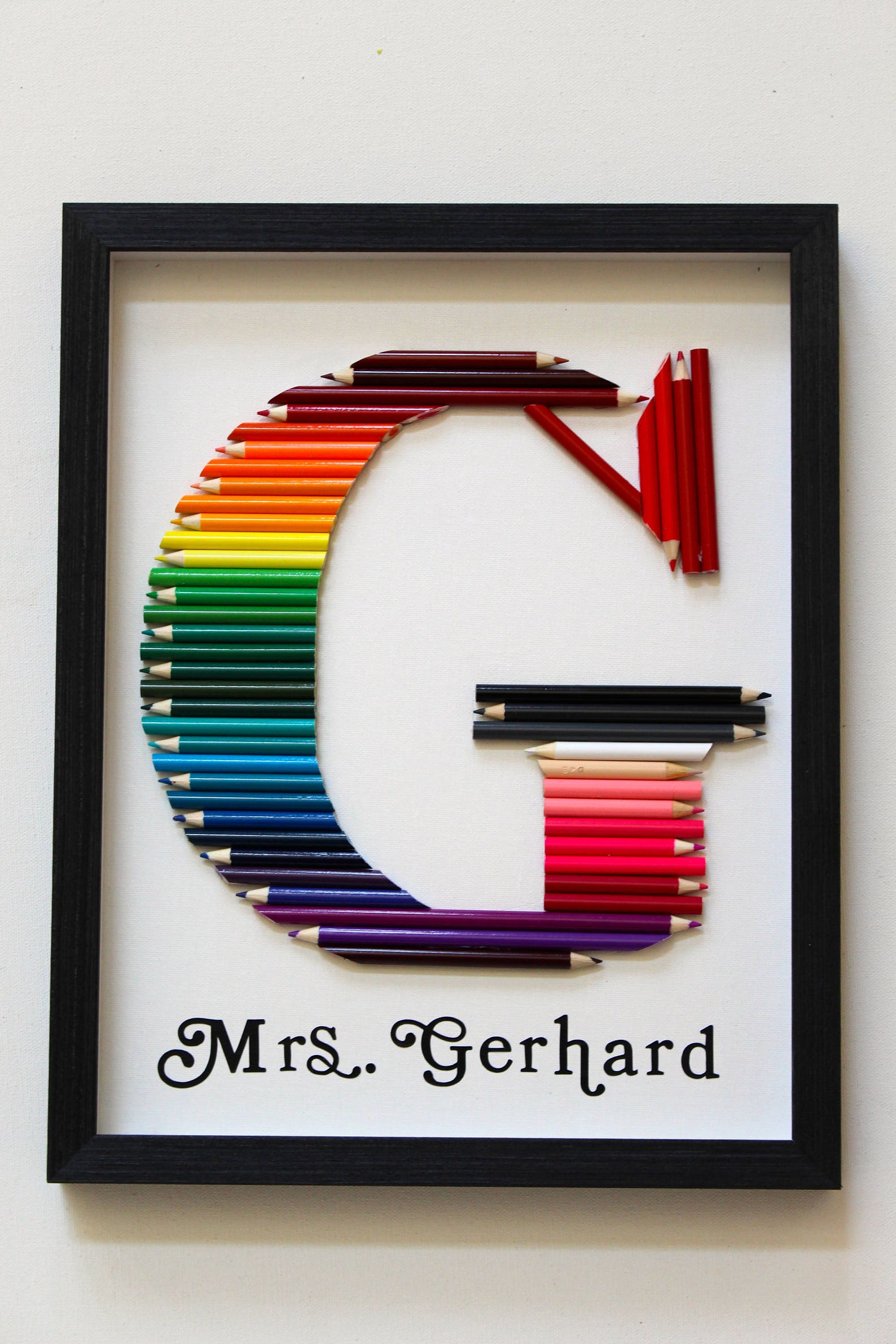 Custom Colored Pencil Monogram Large Personalized Cut Pencil - Etsy