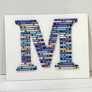 Custom Crayon Monogram Large - Etsy