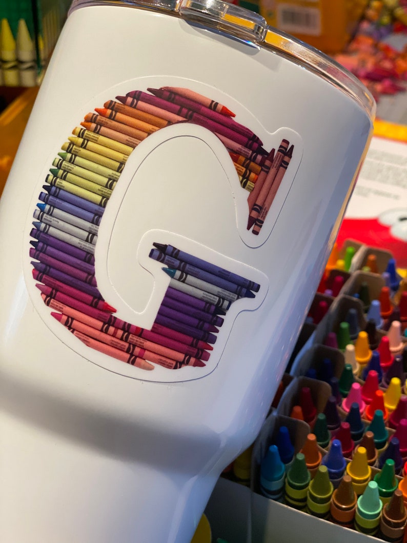 Letter G Alphabet Letter Vinyl Decal / Cute Sticker / Crayon - Etsy