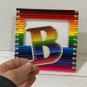 Letter B, Alphabet Letter Vinyl Decal / Cute Sticker / Crayon Monogram ...