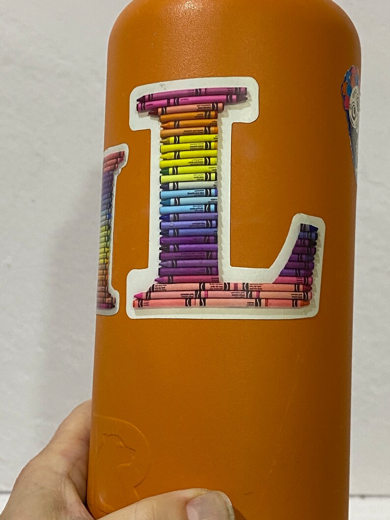 Letter L Alphabet Letter Vinyl Decal Cute Sticker Crayon - Etsy