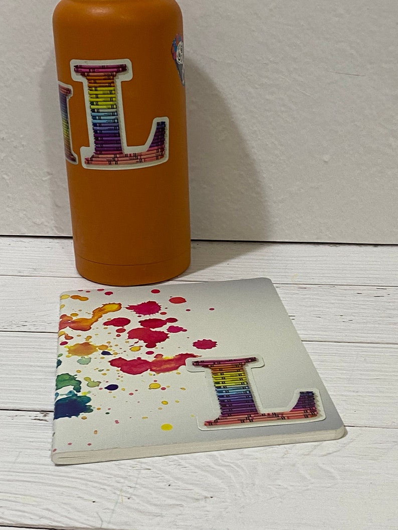 Letter L Alphabet Letter Vinyl Decal Cute Sticker Crayon - Etsy